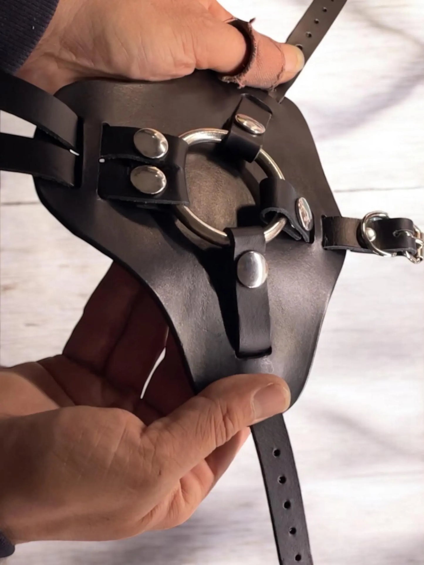 Strap-On Harness Pattern Pdf, Svg, Dxf – Leather O-Ring Harness – Adju ...